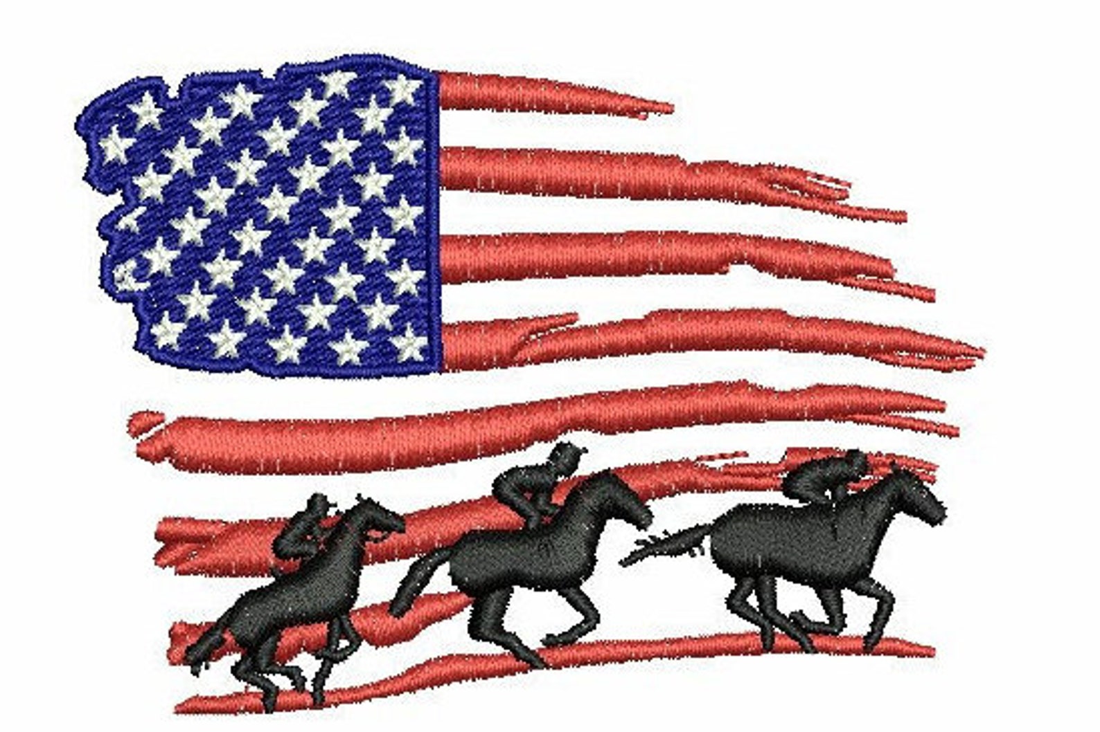 American Horse Racing Flag Logo Design for Machine Embroidery - Etsy