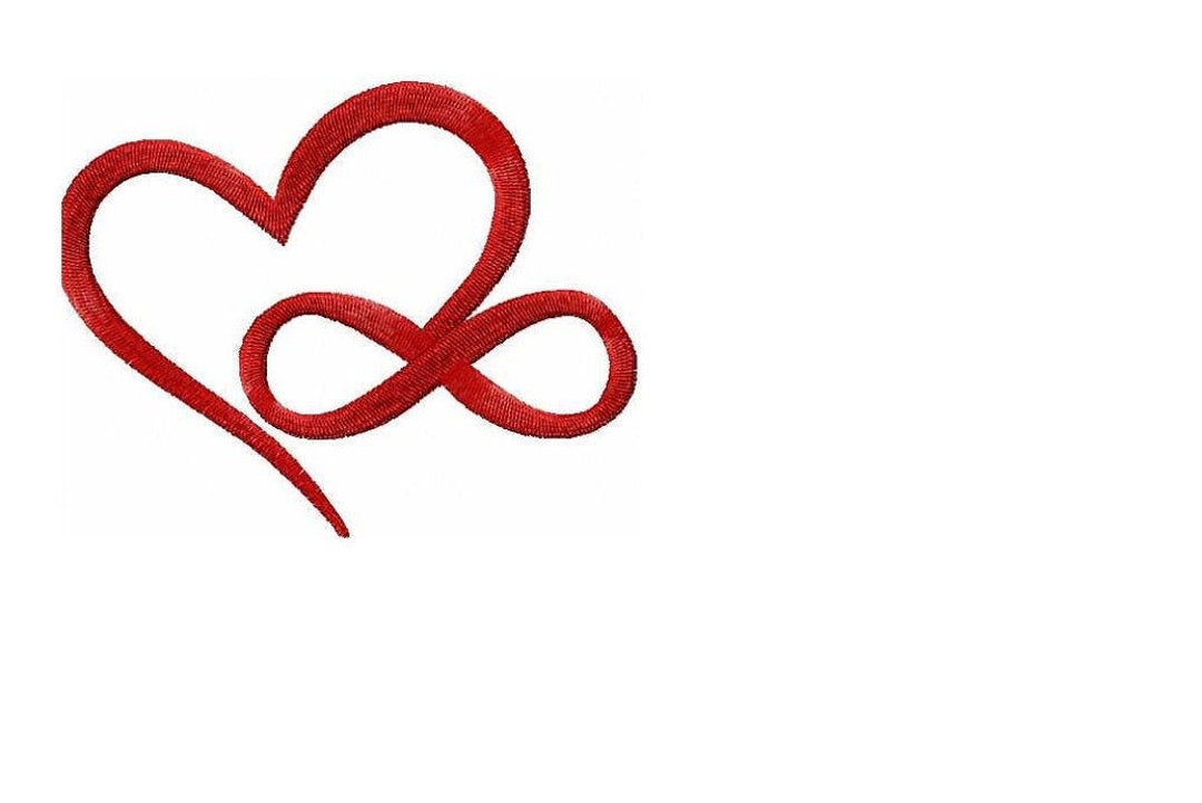 Heart of Infinity Logo for Machine Embroidery (TESTED) - Etsy