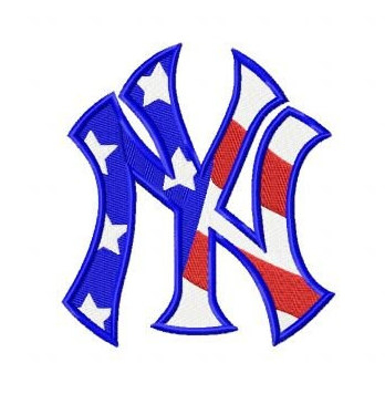 NY Red, White, Blue Logo for Machine Embroidery TESTED - Etsy