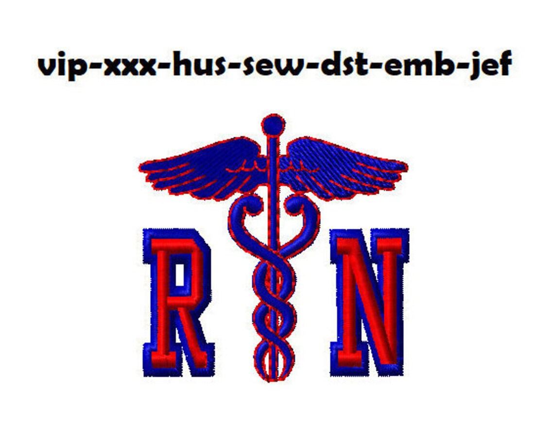 RN Logo Design for Machine Embroidery (TESTED) - Etsy