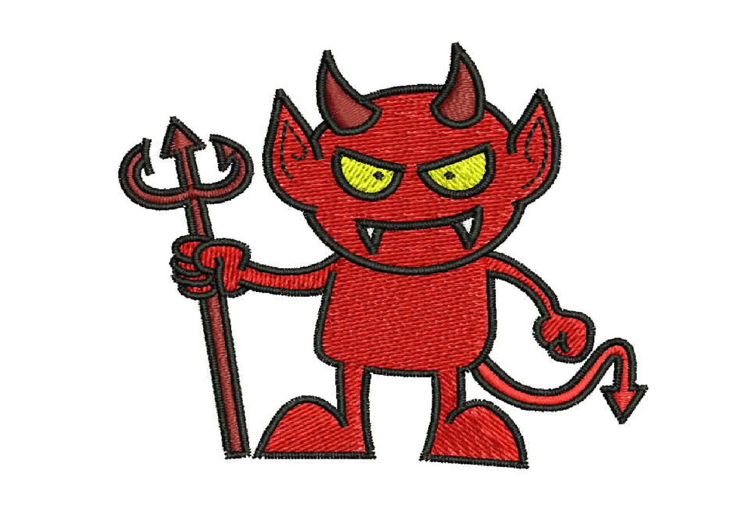 Red Devil Logo Design for Embroidery (TESTED) - Etsy