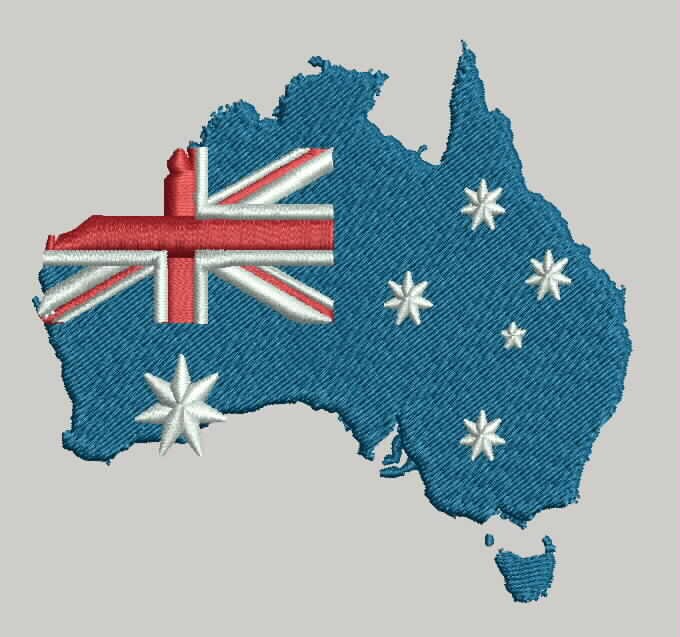 Australian Flag Logo Design for Machine Embroidery (TESTED) - Etsy