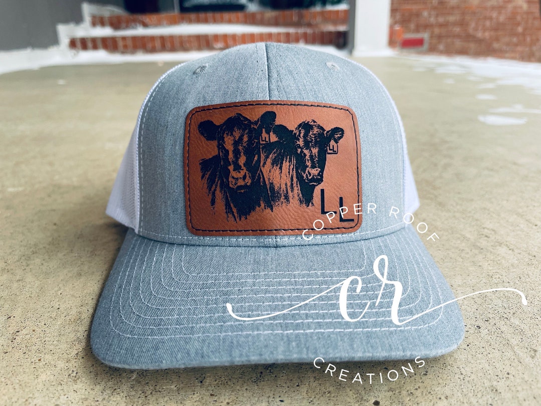 Engraved Patch Cow Hat / Richardson Farm Hat / Custom Brand - Etsy