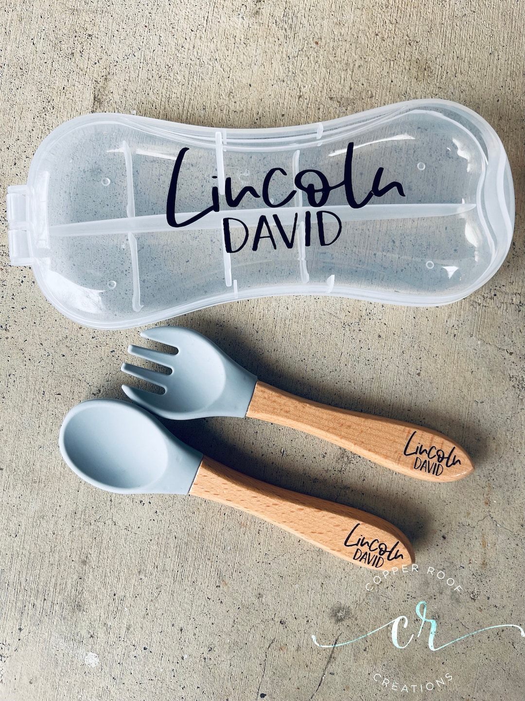 Personalized Silicone Utensil Set / Baby- Kid Utensil Set / Engraved ...