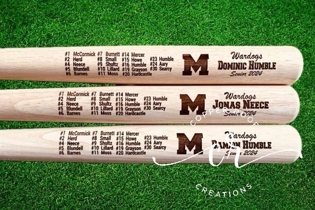 Custom Engraved Mini Baseball Bats / Senior Night Baseball Gift ...