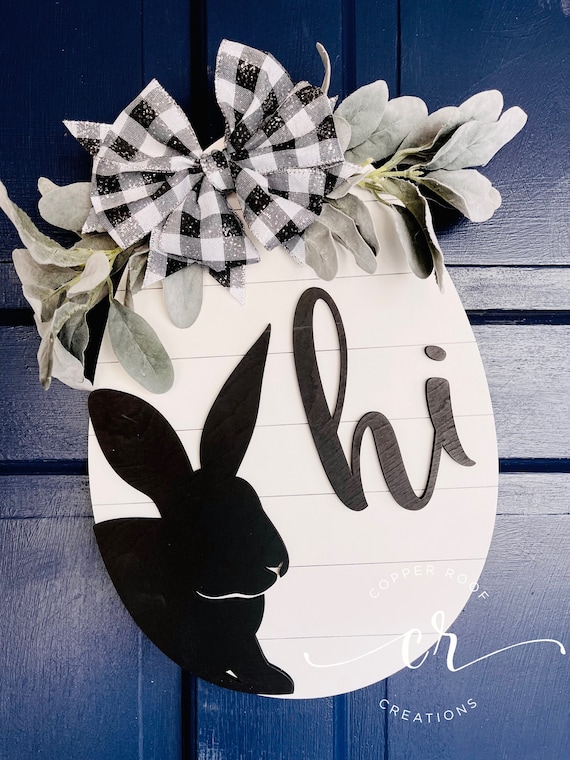 Farmhouse Bunny Sign / Shiplap Bunny Sign / Laser Cut Easter | Etsy