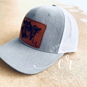 Engraved Patch Cow Hat / Richardson Farm Hat / Custom Brand Hat ...