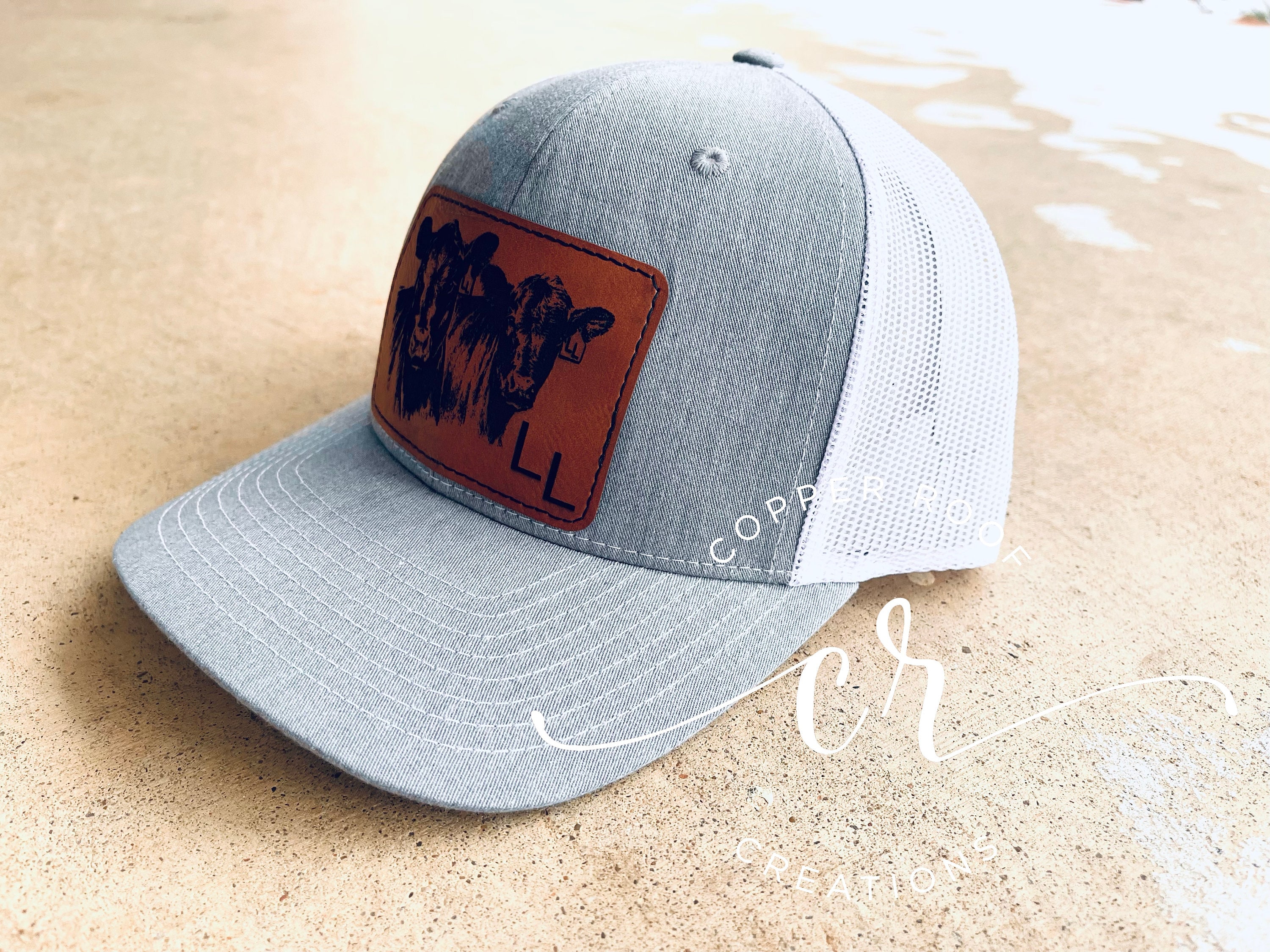 Engraved Patch Cow Hat / Richardson Farm Hat / Custom Brand Hat ...
