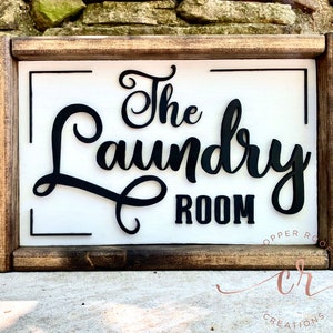 The Laundry Room Farmhouse Sign - Etsy