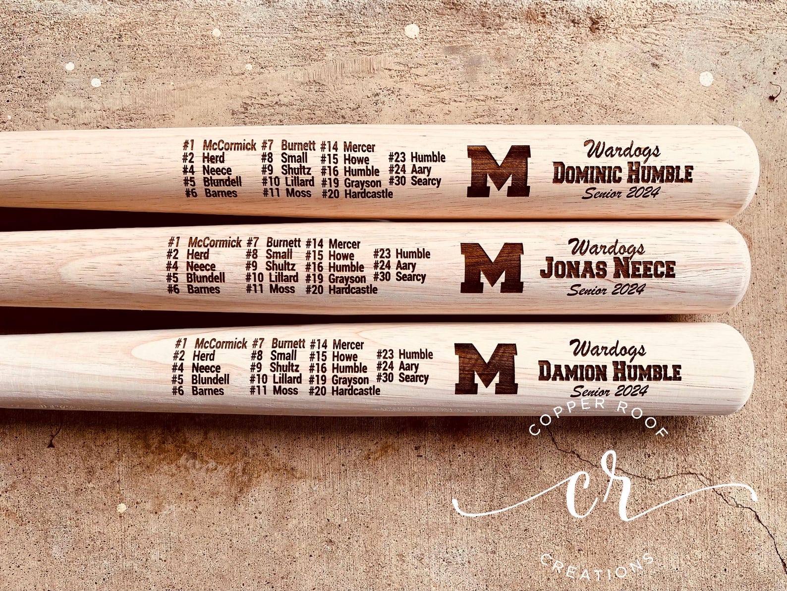 Custom Engraved Mini Baseball Bats / Senior Night Baseball Gift ...
