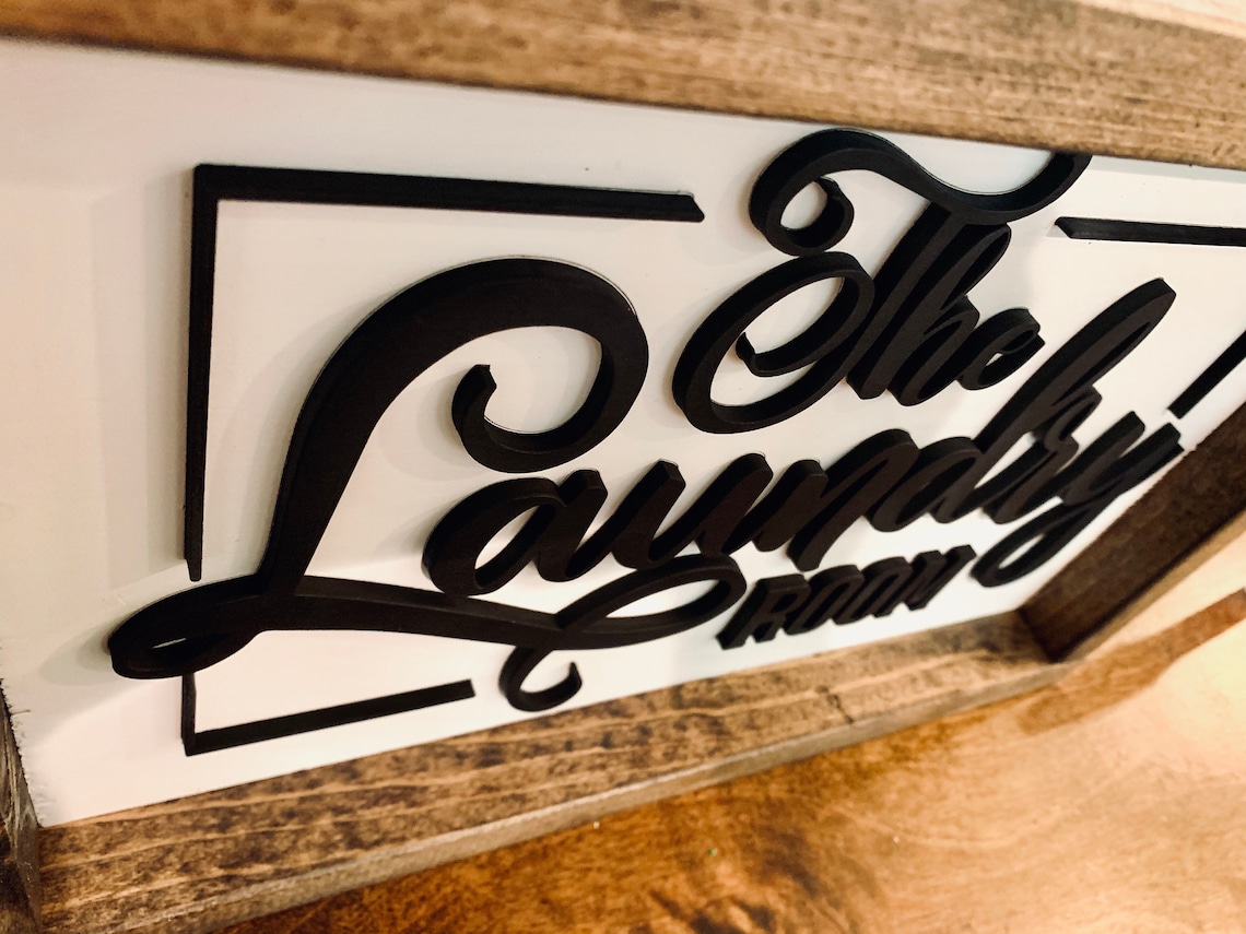 The Laundry Room Farmhouse Sign - Etsy