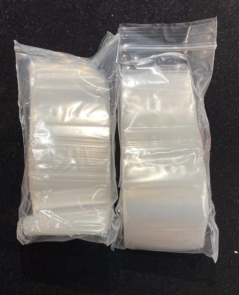1000 Clear Zip Close Bags: 2 Mil Poly Storage Baggies - Etsy