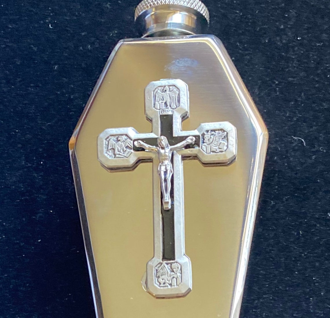 Flask With Silver Stations of the Cross Flask 3.5 Oz Flask NEW | Etsy