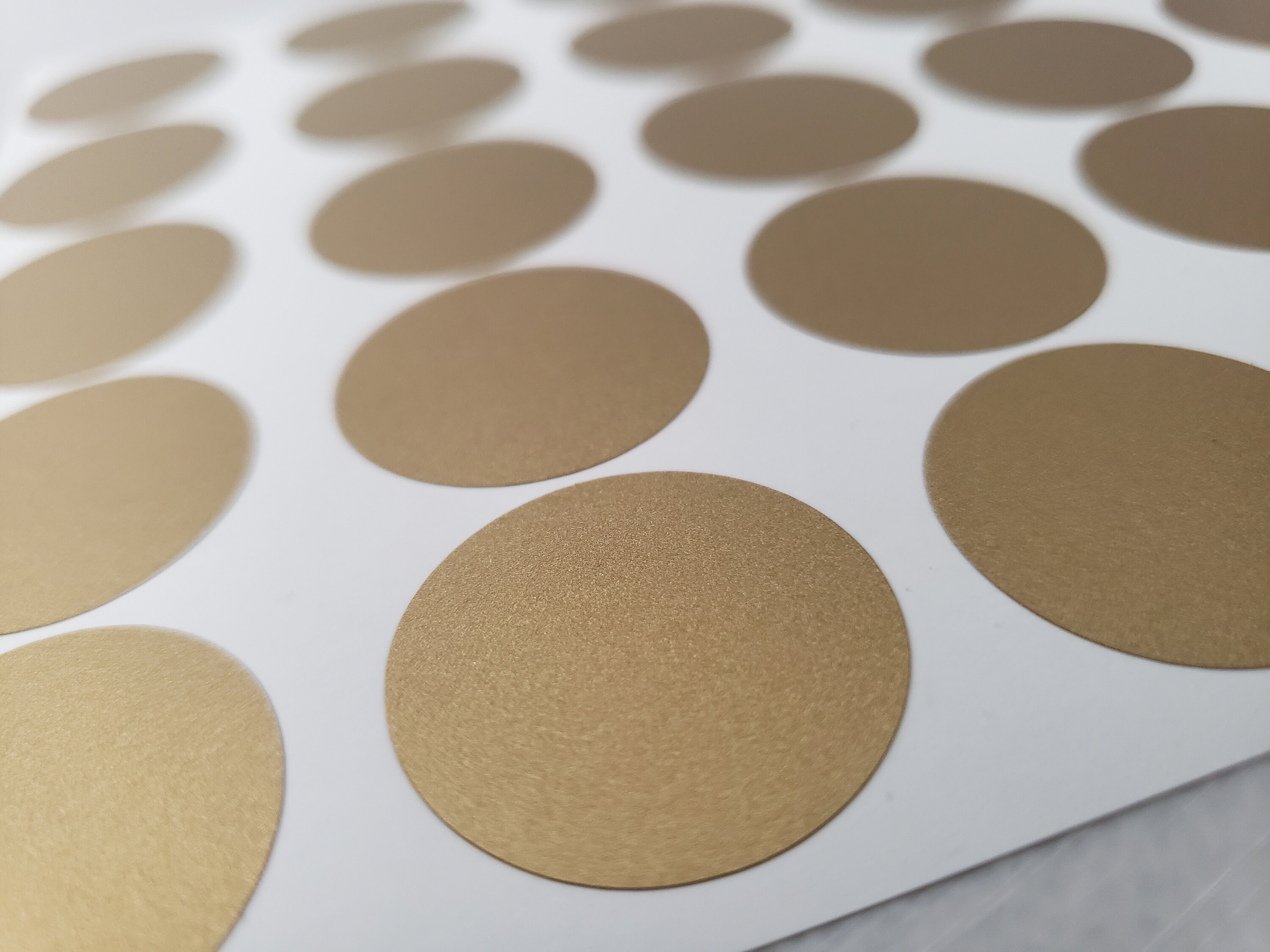 Metallic Gold Wall Decals Polka Dot Wall Sticker Decor Choose Size 1 ...