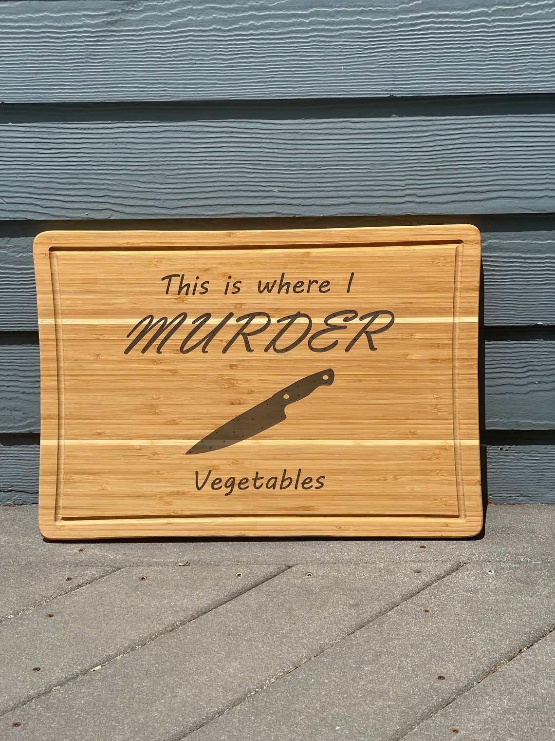 This is Where I Murder Vegetables Cutting Board - Etsy