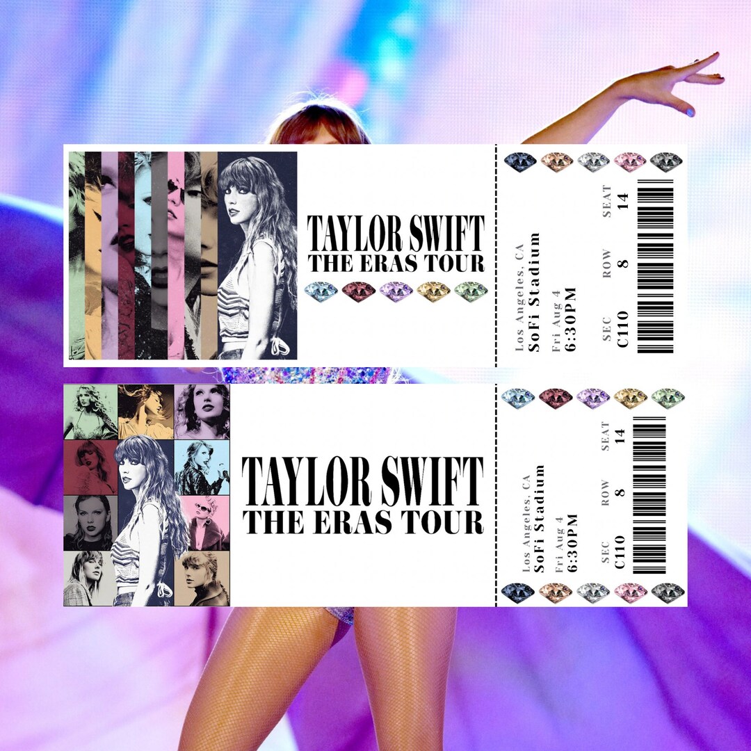 Editable Ticket, Eras Tour Taylor's Concert Ticket Souvenir, Eras Tour ...