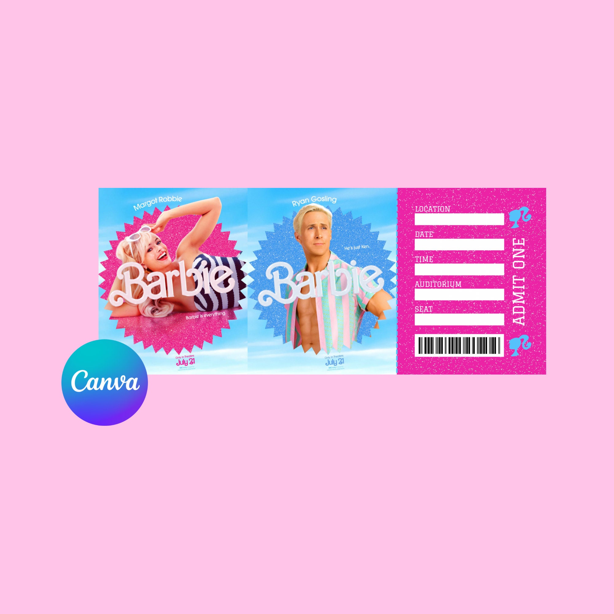 Barbie Movie Ticket 2023 Ticket Surprise Gift Keepsake - Etsy Australia