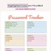 Password Tracker | Fillable and Printable | Password Organizer ...