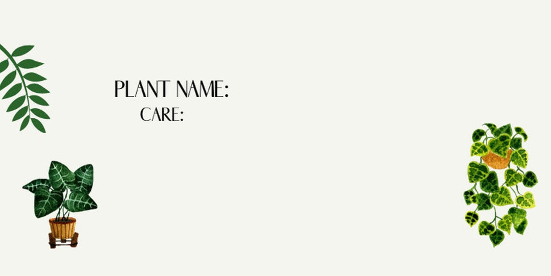 Plant Tag Printable - Etsy