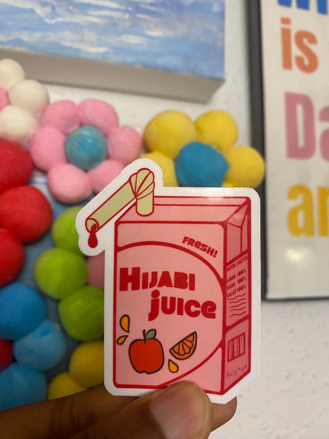 Hijabi Juice | Cute Sticker Waterproof Water Bottle Laptop ...