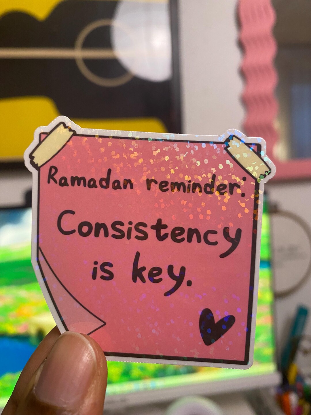Ramadan Reminder Consistency is Key | Cute Sticker Waterproof Water ...