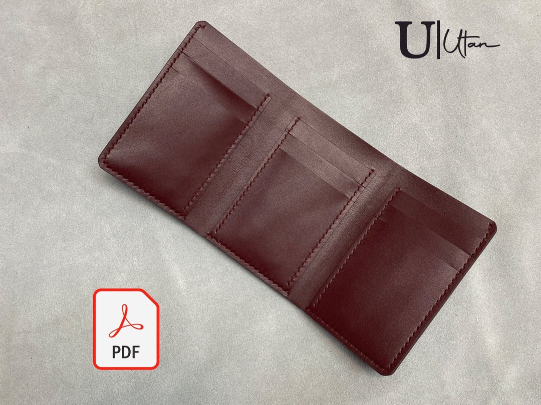 PDF Trifold Leather Wallet DIGITAL Pattern Template - Etsy