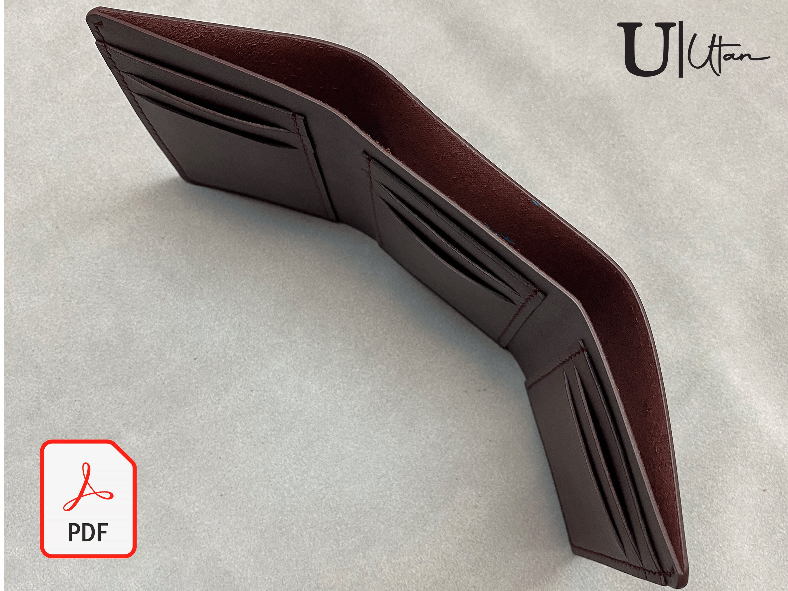 PDF Trifold Leather Wallet DIGITAL Pattern Template - Etsy