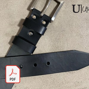 PDF Leather Belt End Template 40 38 35 Mm Pattern - Etsy