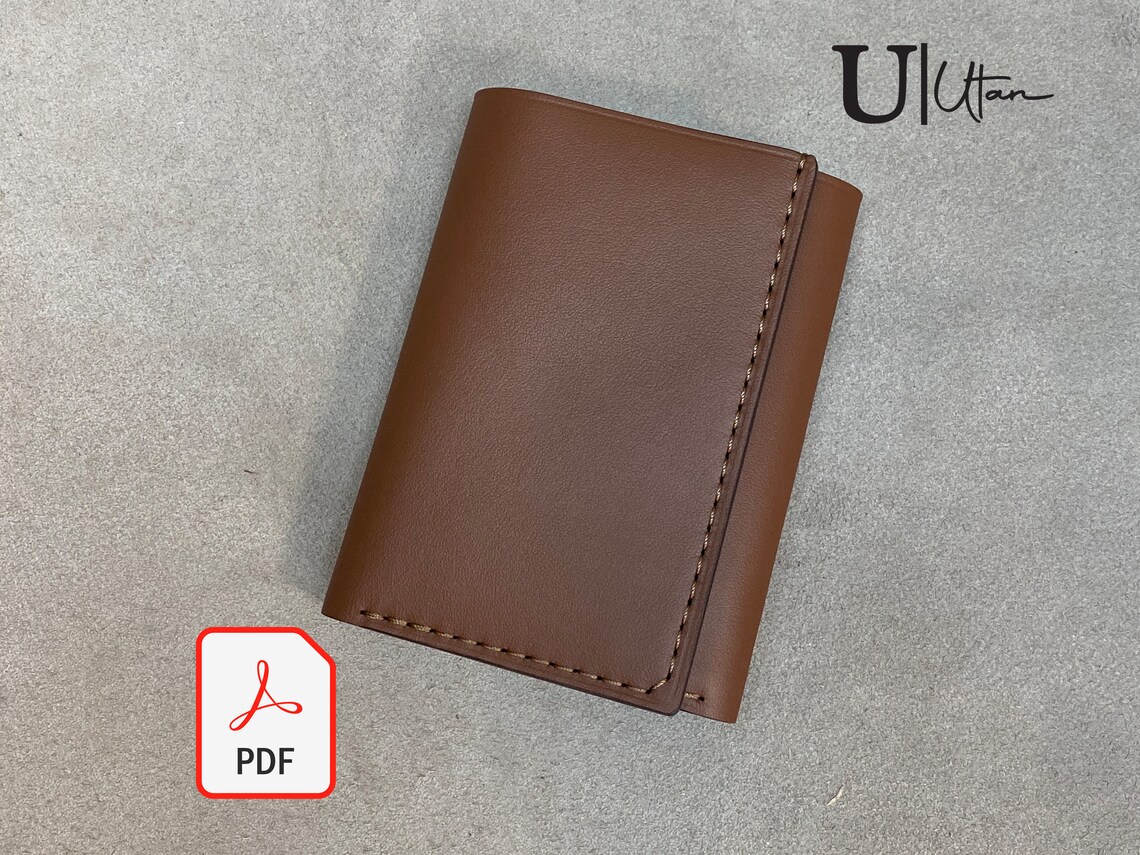 PDF Trifold Leather Wallet DIGITAL Pattern Template - Etsy