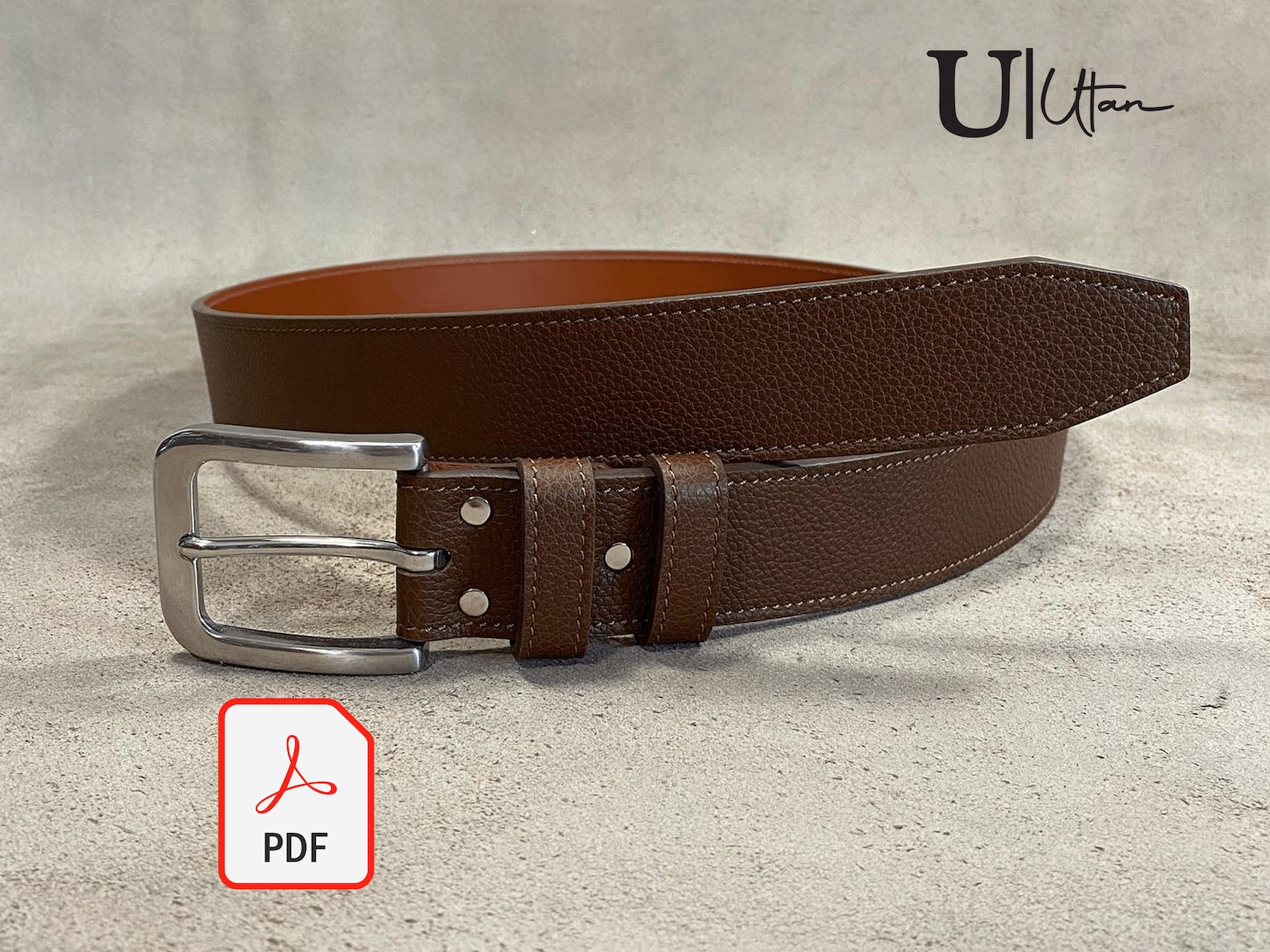 PDF Leather Belt End Template 40 38 35 Mm Pattern - Etsy