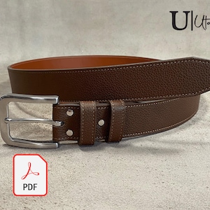 PDF Leather Belt End Template 40 38 35 Mm Pattern - Etsy