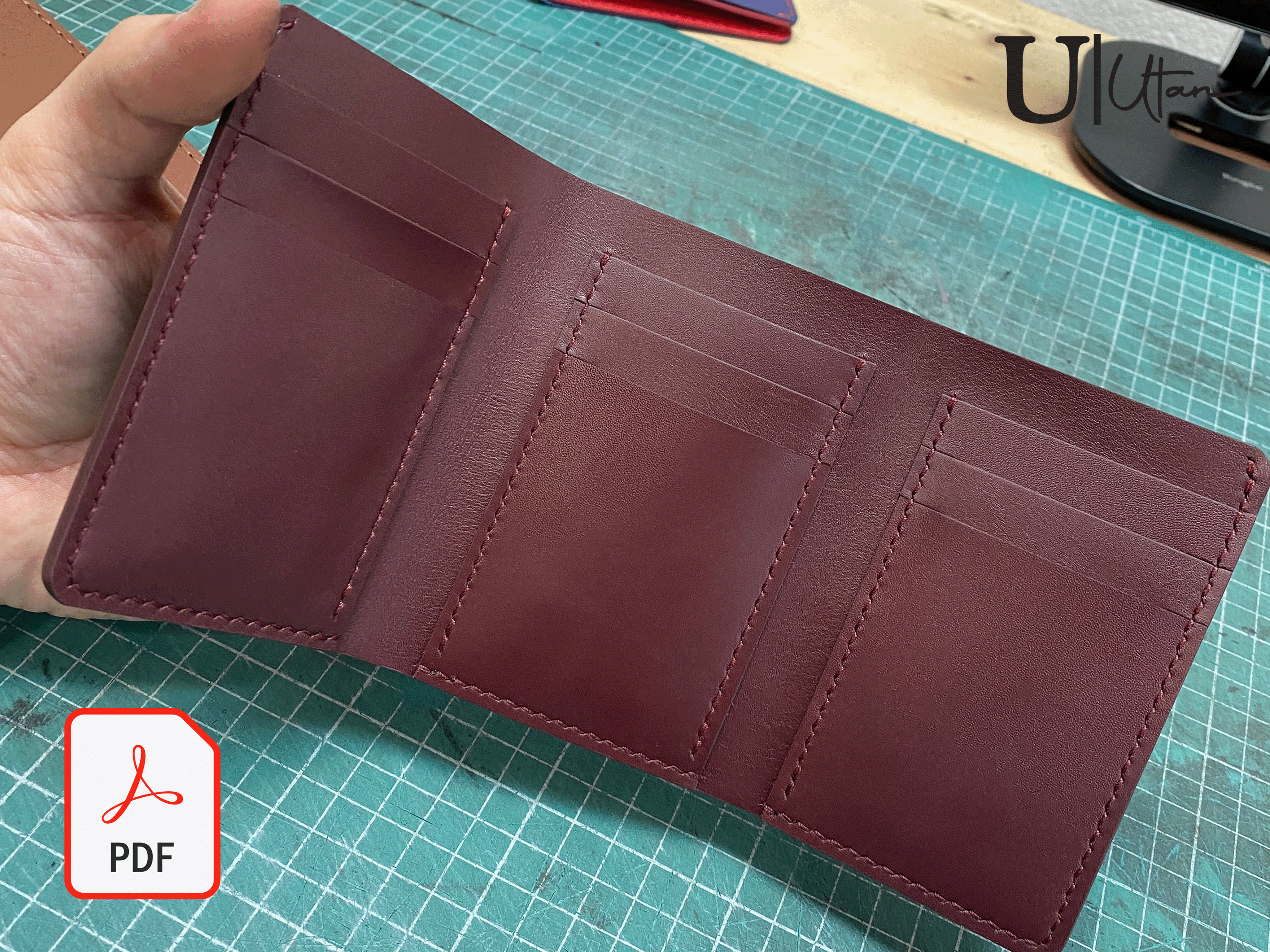 PDF Trifold Leather Wallet DIGITAL Pattern Template - Etsy