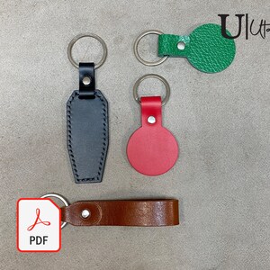 PDF Leather Keychain Pack Digital Template Pattern - Etsy