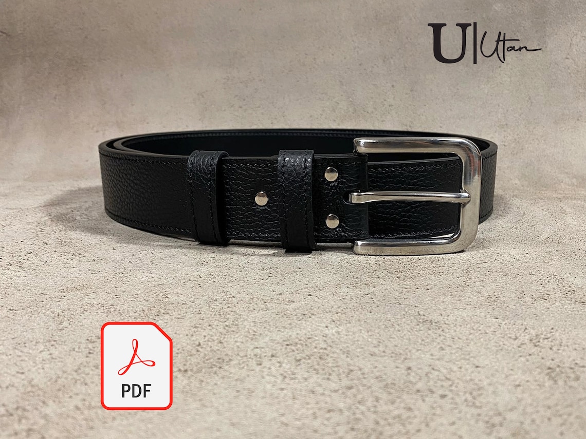 PDF Leather Belt End Template 40 38 35 Mm Pattern - Etsy