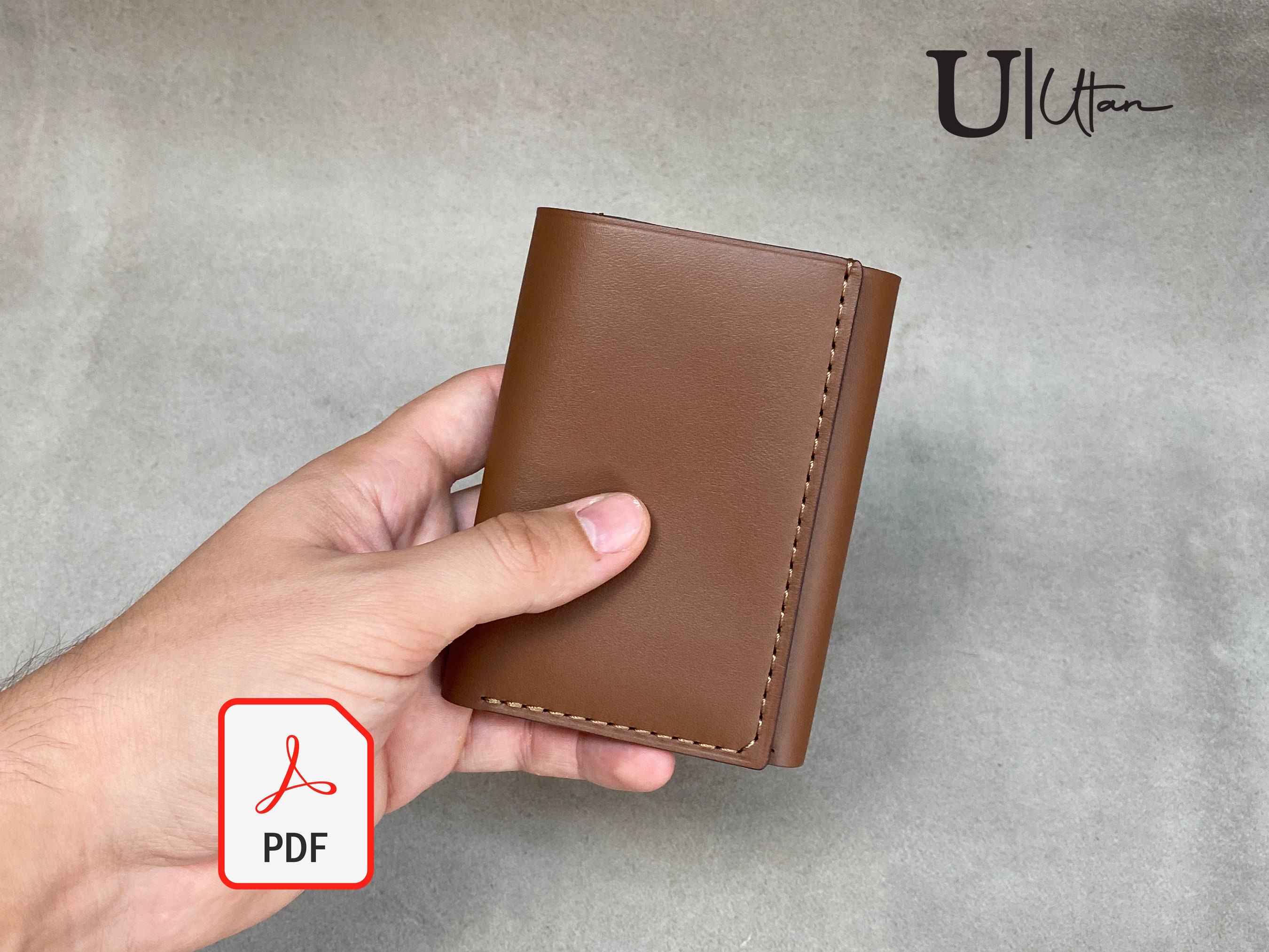 PDF Trifold Leather Wallet DIGITAL Pattern Template - Etsy