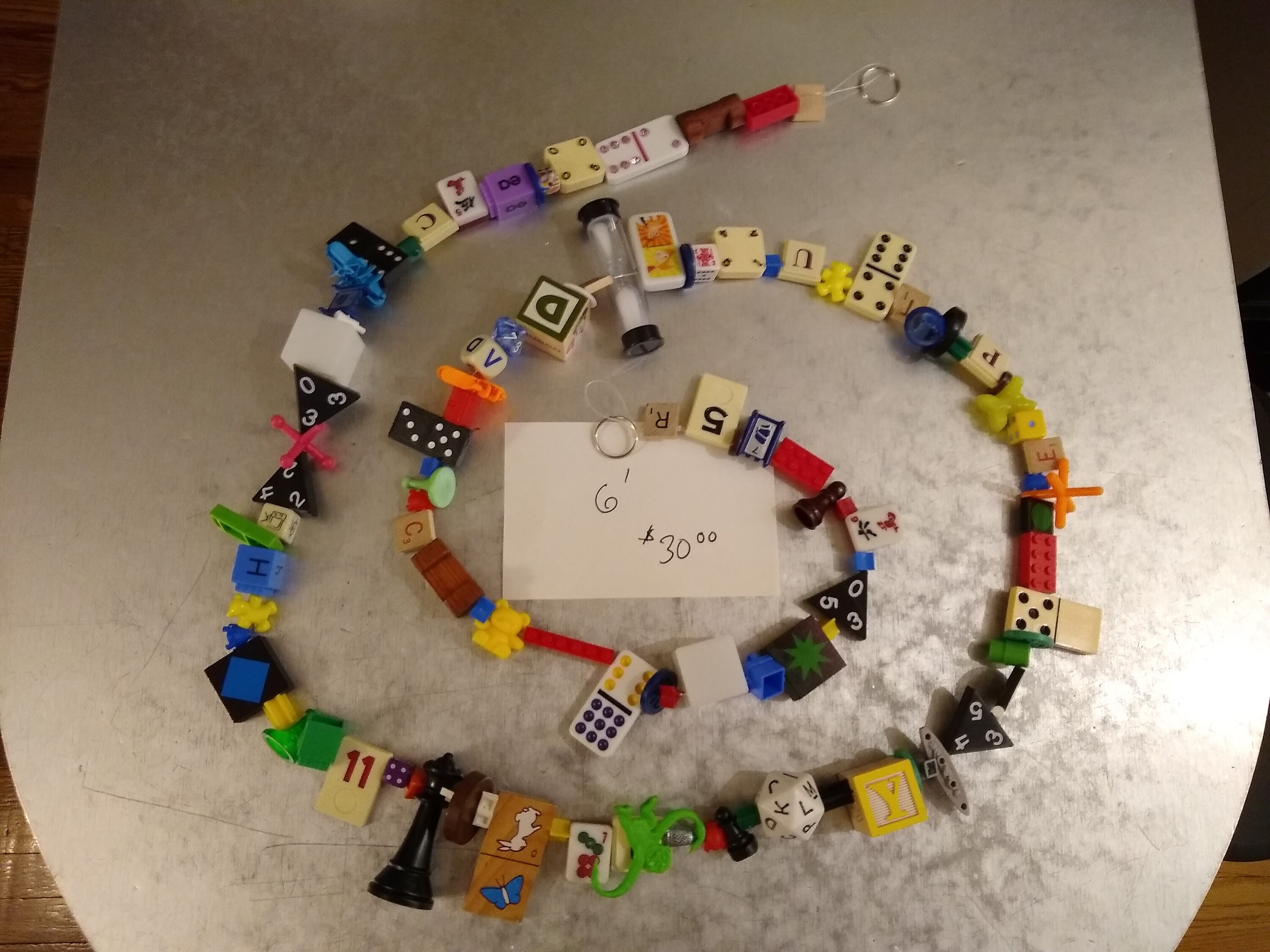 Game piece garland 6' includes Lego Chess Mahjong | Etsy