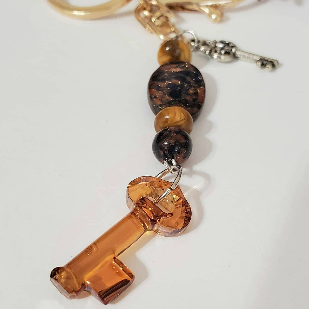 Swarovski Yoko Ono Crystal Key Keychain: Beaded Design, Gift Box - Etsy
