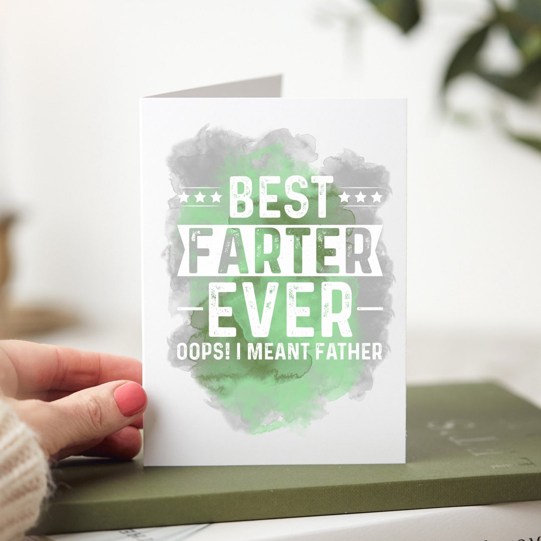 Funny Fathers Day Card, Best Farter Ever, Silly Card for Dad, Joke Card ...