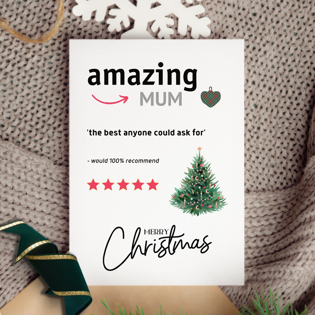 Amazing Mum Christmas Card Handmade Xmas Card for 'the - Etsy