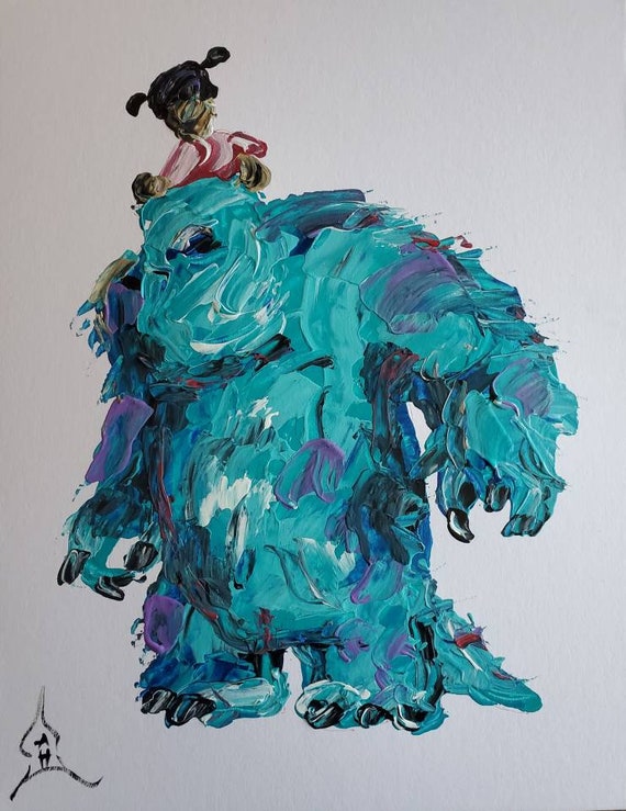Acrylic Painting Art & Collectibles Original Abstract Sully and Boo Pop ...