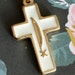 Guardian Angel Double Sided Cross White Enamel Crucifix - Etsy