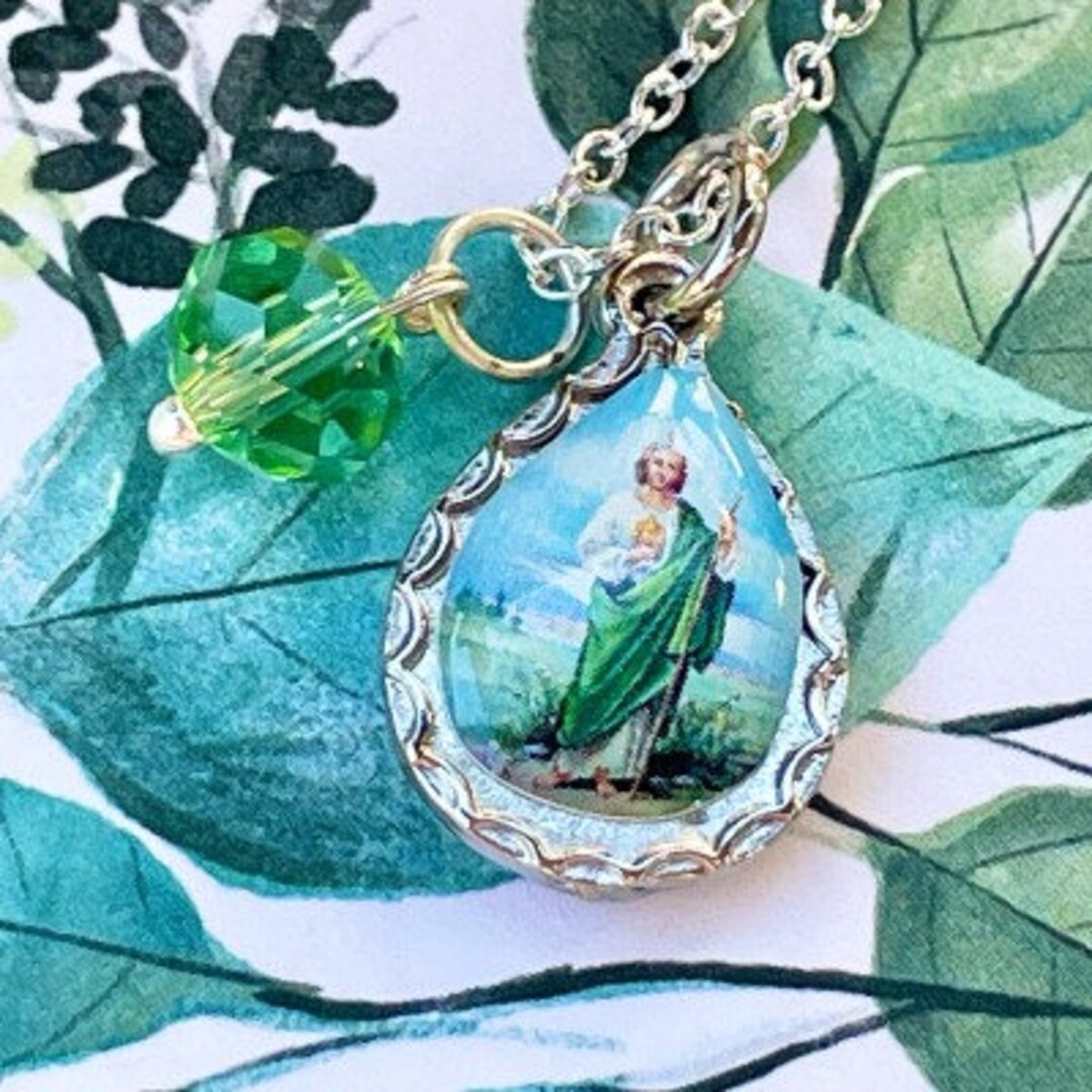 Double Sided Catholic Saints Silver Tone St Jude Sacred Heart of ...