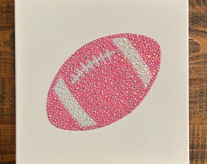Bedazzled Football Canvas - Etsy