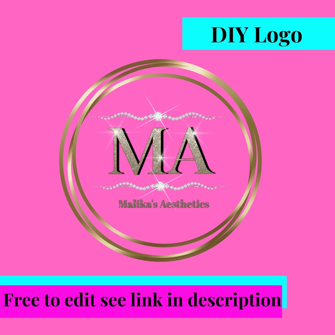 DIY Logo, Beauty Logo Design, Diamond Logo. Simply Change Text to Suit ...