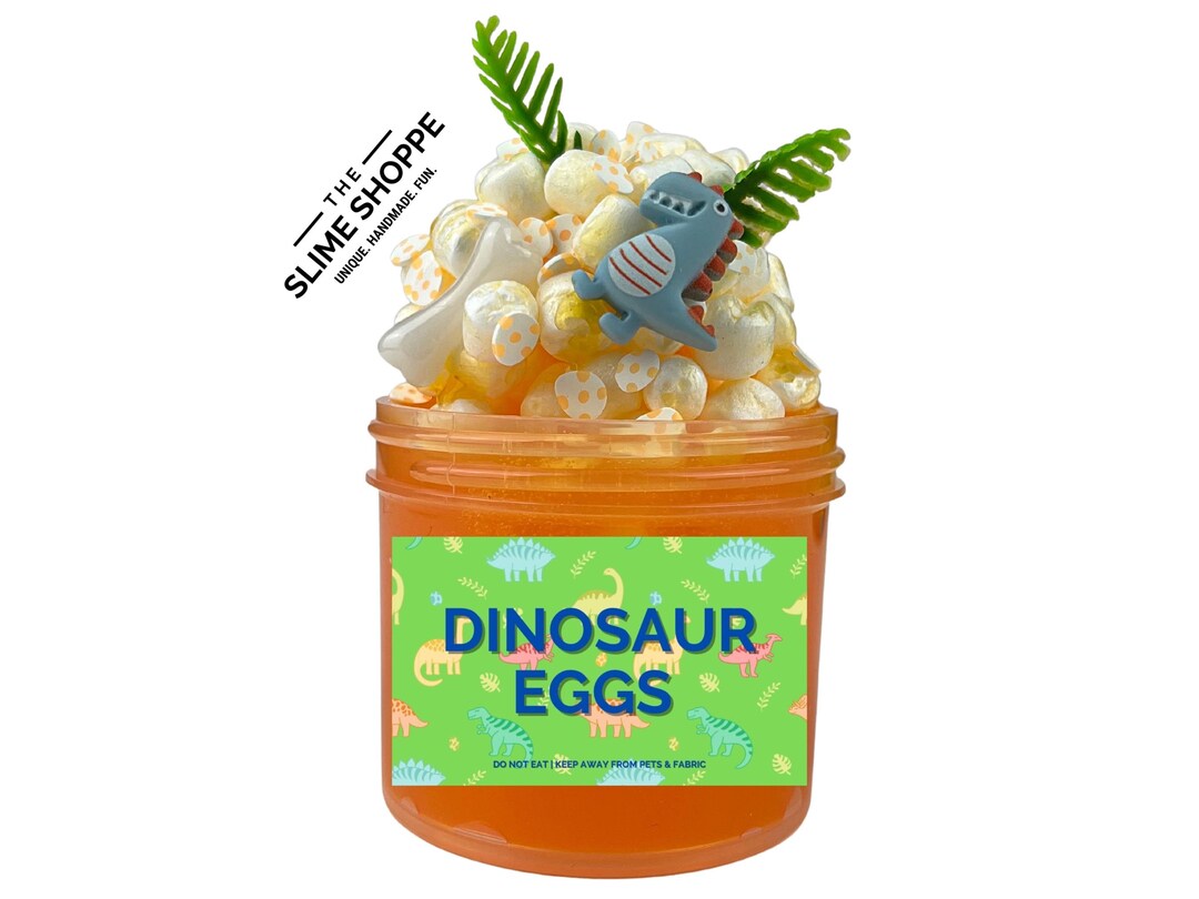 Crunchy Slime Dino Eggs Slime Foam Slime Dinosaur Slime - Etsy
