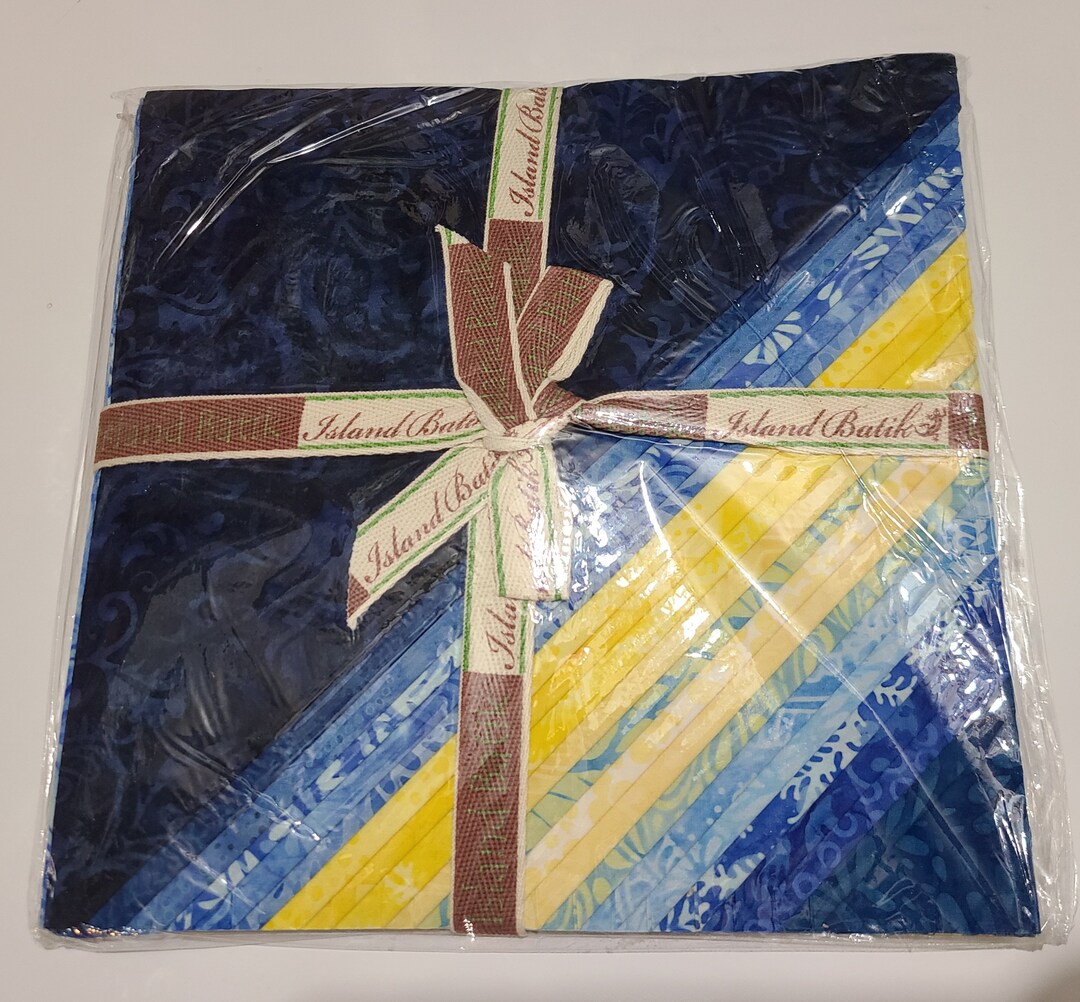 Island Batik French Blue ST Layer Cake/stacker 42 Pieces 20 Fabric ...