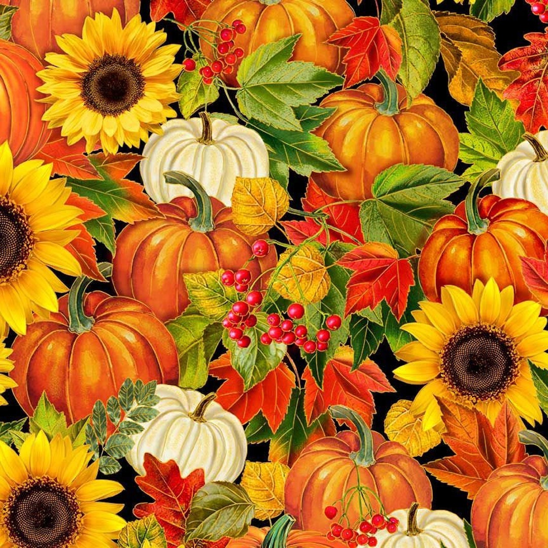 Timeless Treasures Harvest Floral Metallic Harvest-cm2801 Autumn From ...