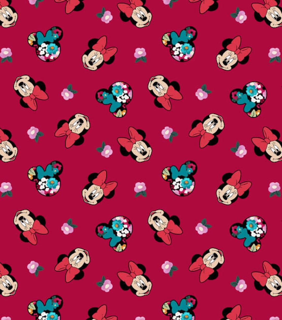Disney Minnie Head Toss Clearance 100% Cotton Fabric - Etsy