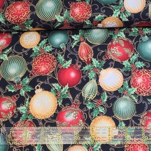 Christmas Splendor From Hoffman Fabrics Collection Holiday Black/gold ...