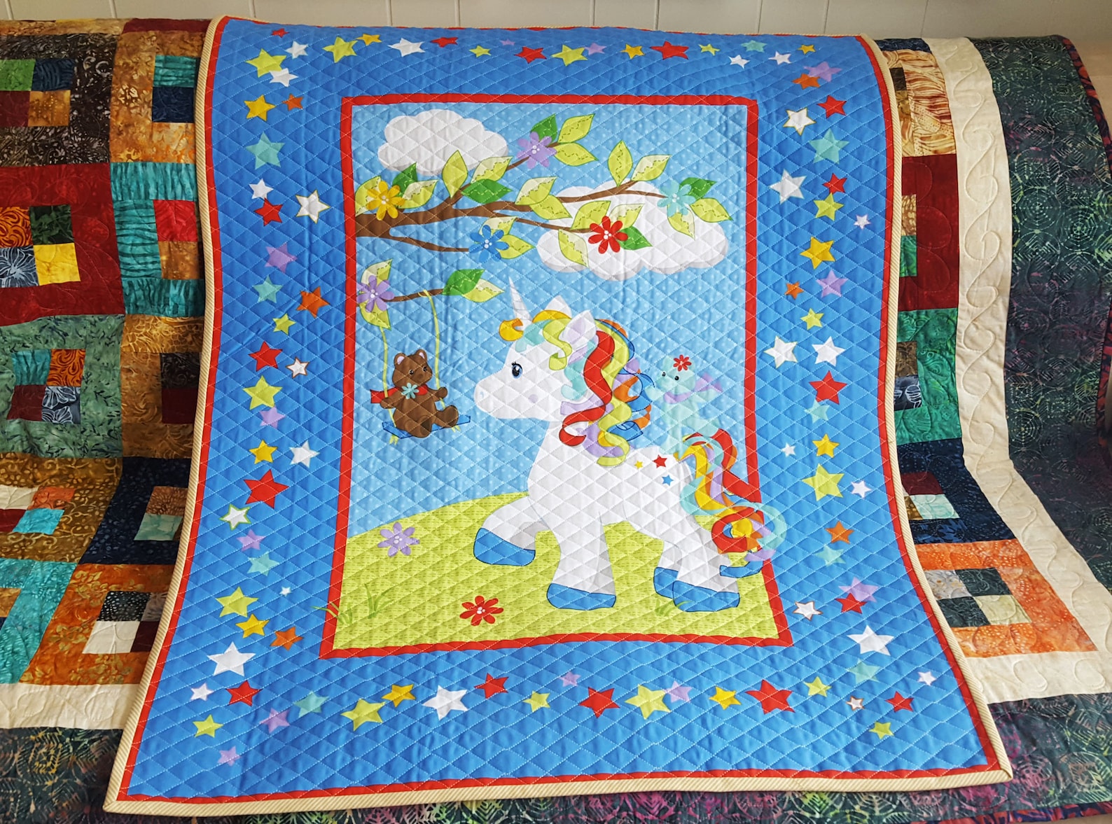 Baby Panel Baby Quilt Baby Blanket Baby Shower Gift by MDG 36" X 45 ...
